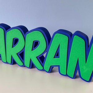 Personalised Name Sign With Colour Options, Custom Name Plate, Desk ...