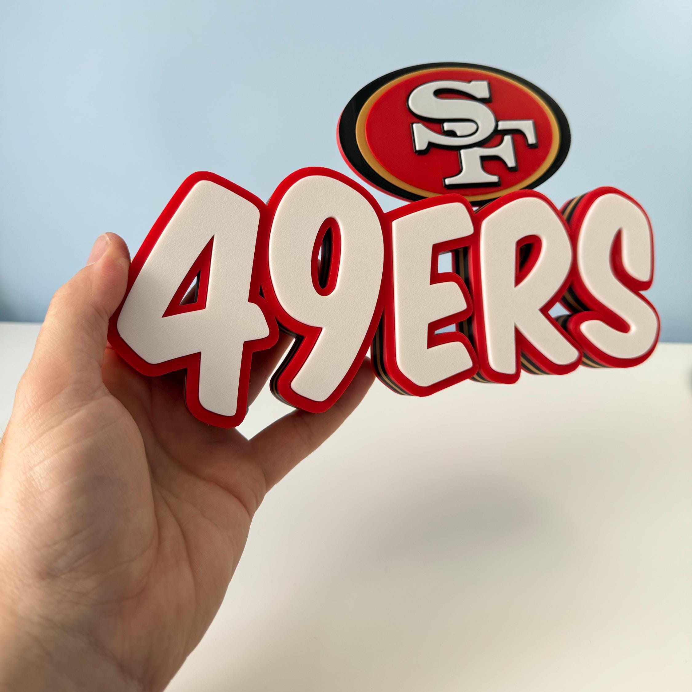 Custom 49ers Name Sign: 3D Printed Football Fan Gift - Etsy