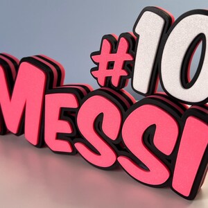 MESSI 10 or Any Name-any Number-any Colour Personalised Name Sign ...