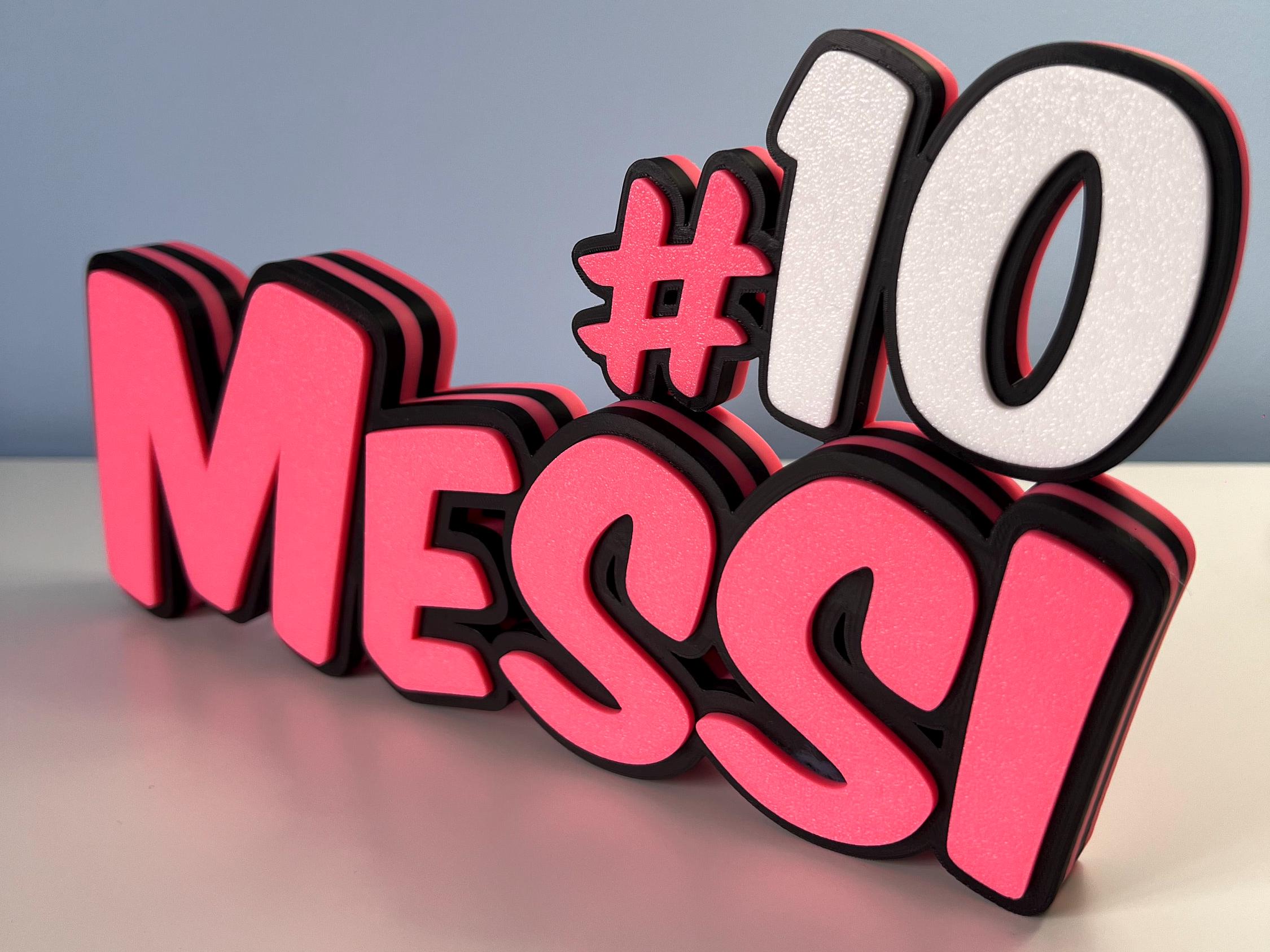 MESSI 10 or Any Name-any Number-any Colour Personalised Name Sign ...