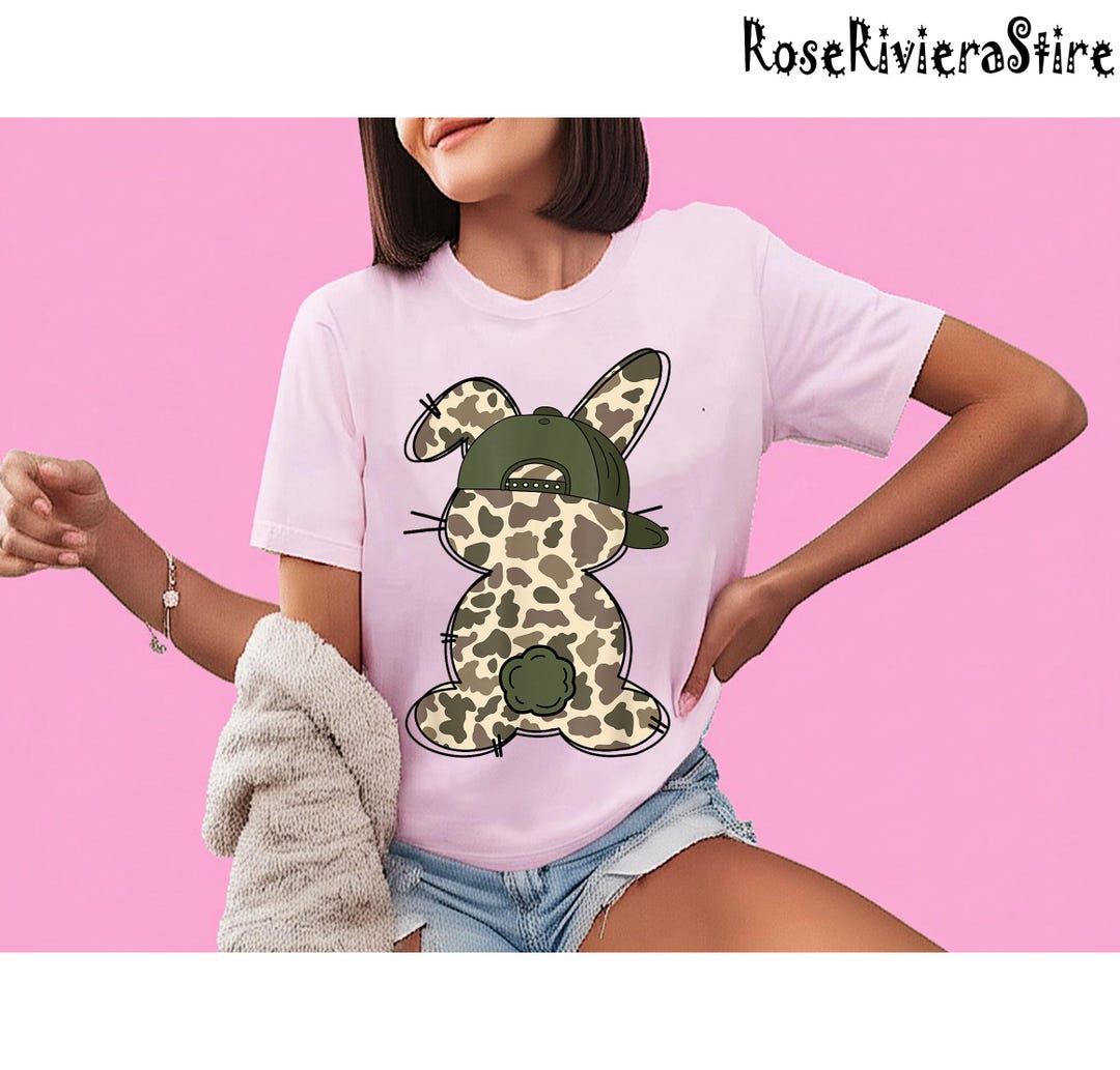Boy Bunny Rabbit Duck Camo Camouflage Hat Ball Cap Easter T-shirt ...