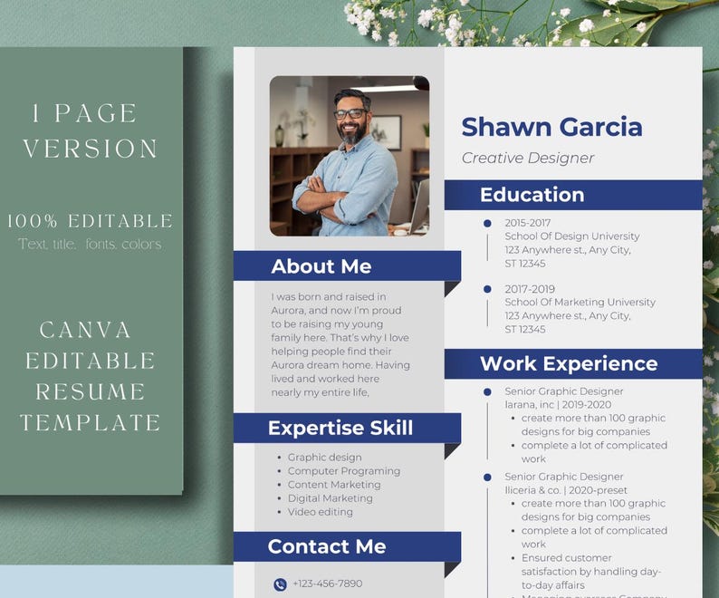 Creative Design Resume Template, Classic CV Template, Formal Design ...