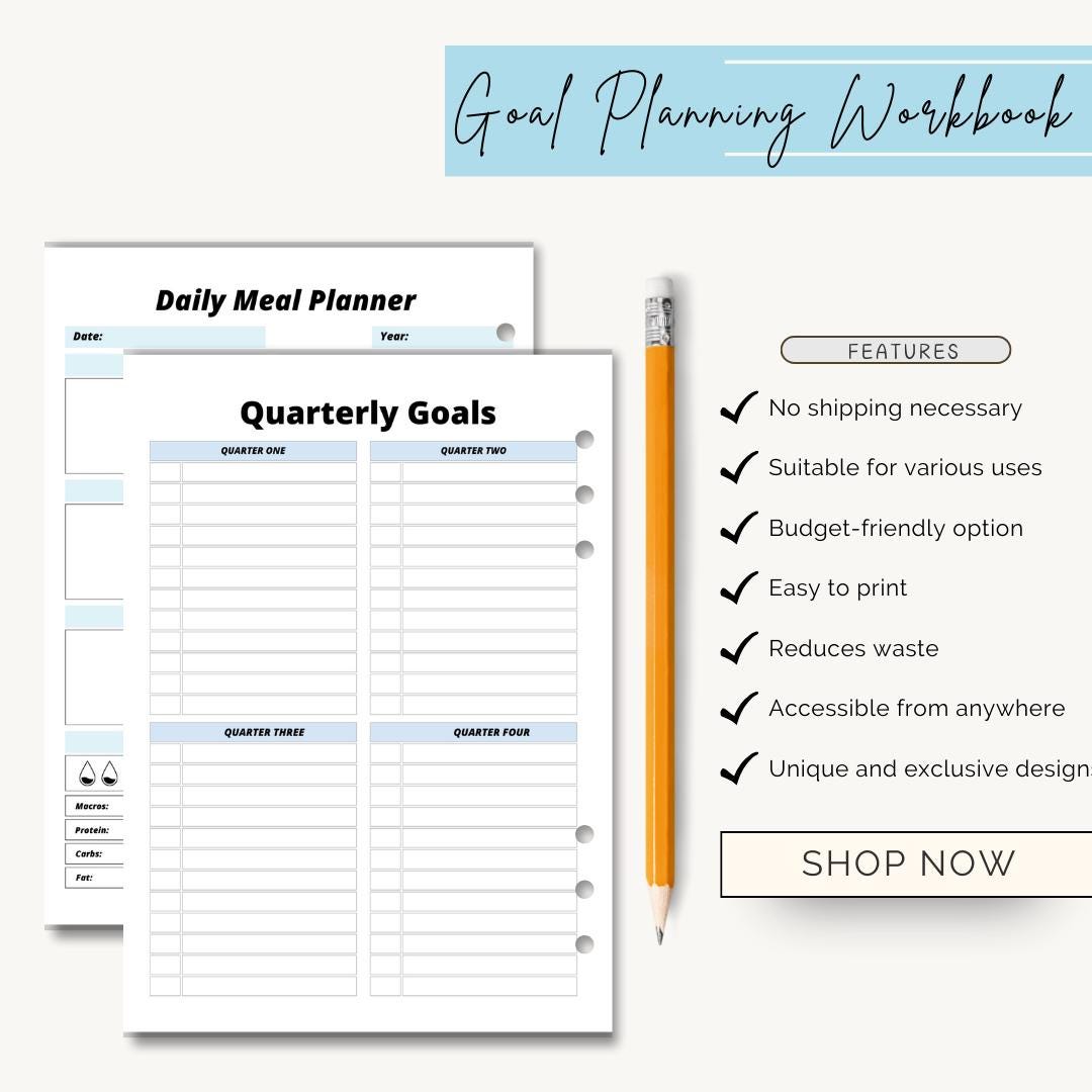 Goal Planning Workbook, Productivity Planner, Personal Development ...