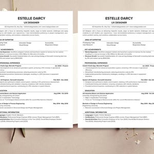 UX Creative Resume Template Canva | Professional CV Template | Modern ...