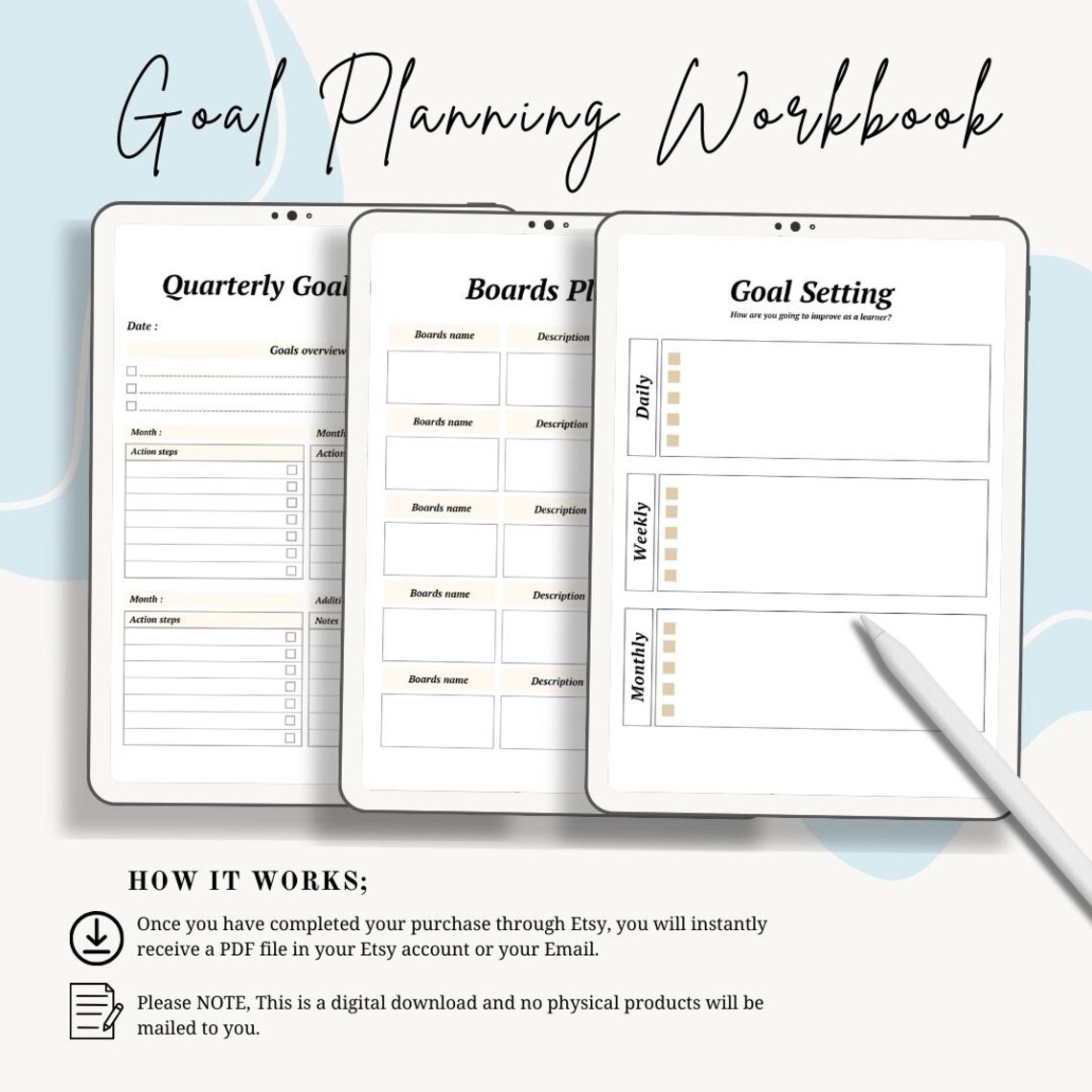 Goal Planning Workbook, Productivity Planner, Personal Development ...