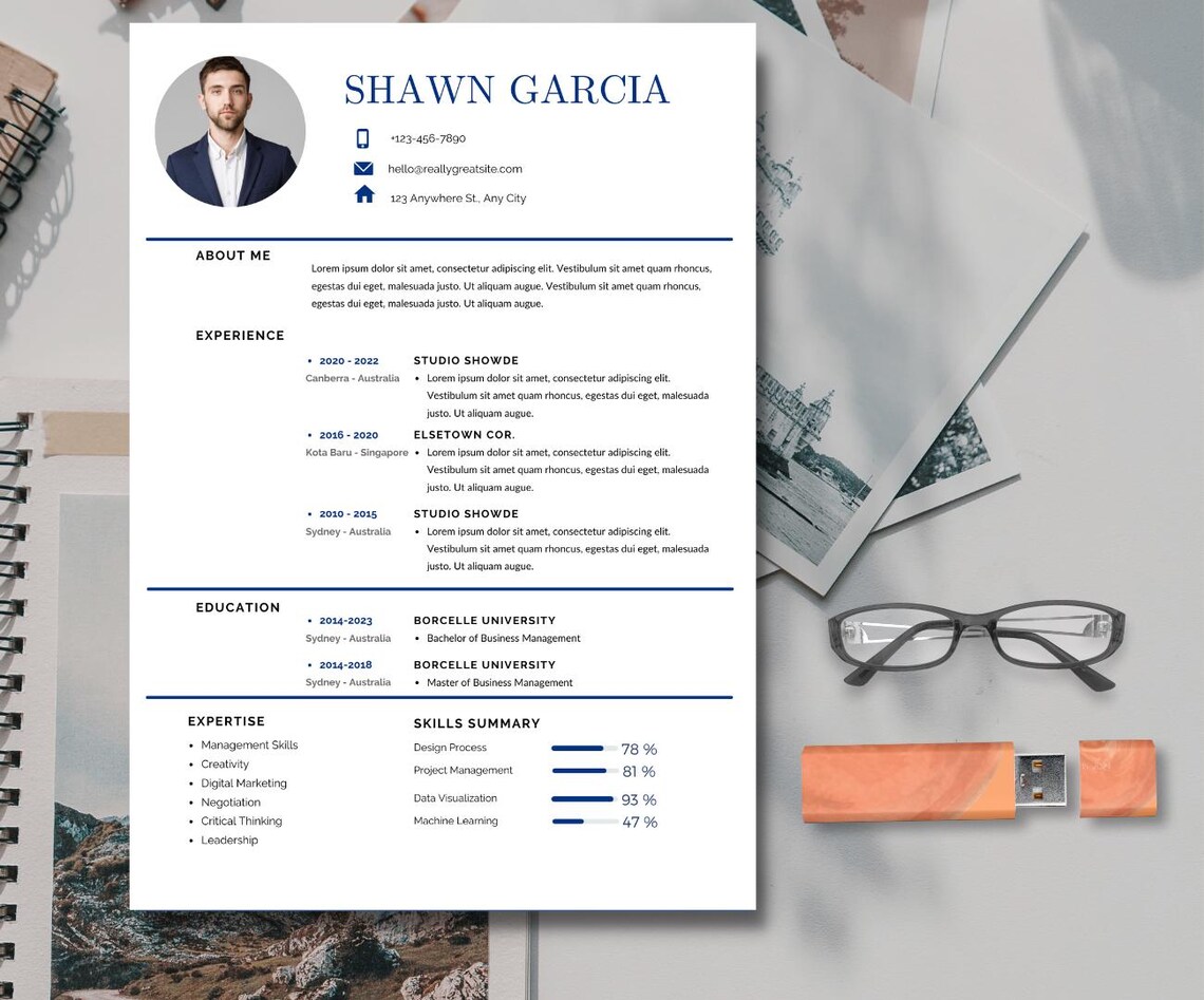 Creative Design Resume Template, Classic CV Template, Formal Design ...