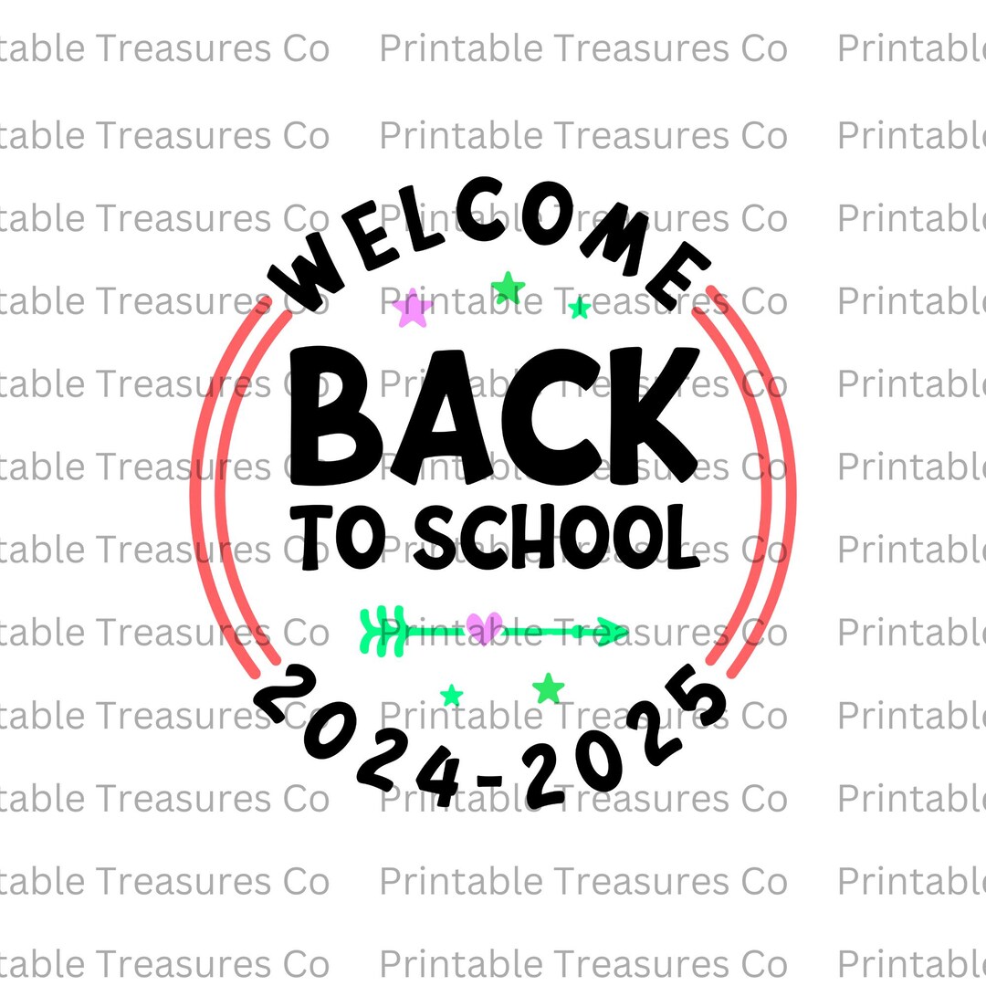 Welcome Back to School 2024-2025 SVG Files, First Day of School ...