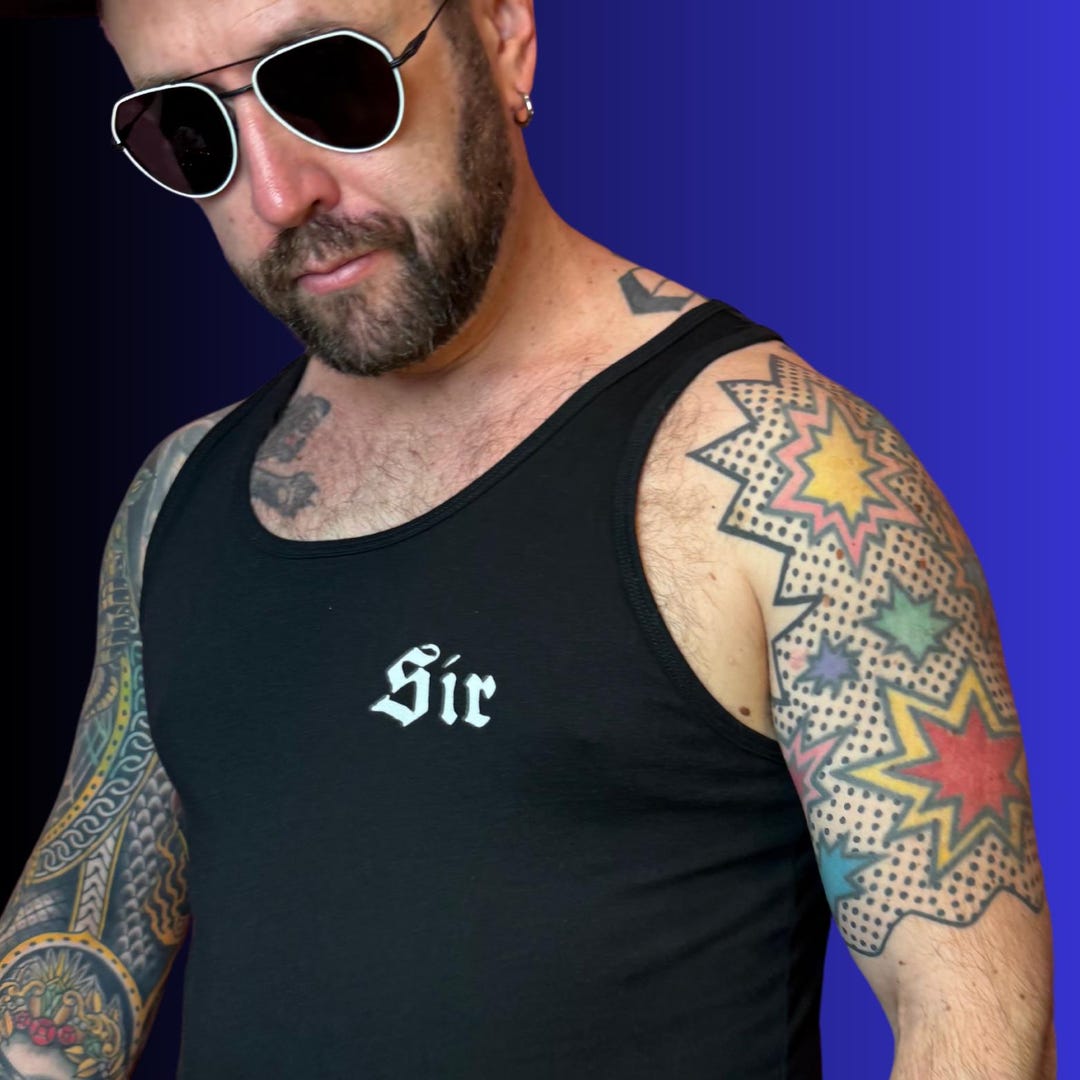 Gay Dom Sir Tank Top: Queer Leather Bar Cruise Apparel - Etsy