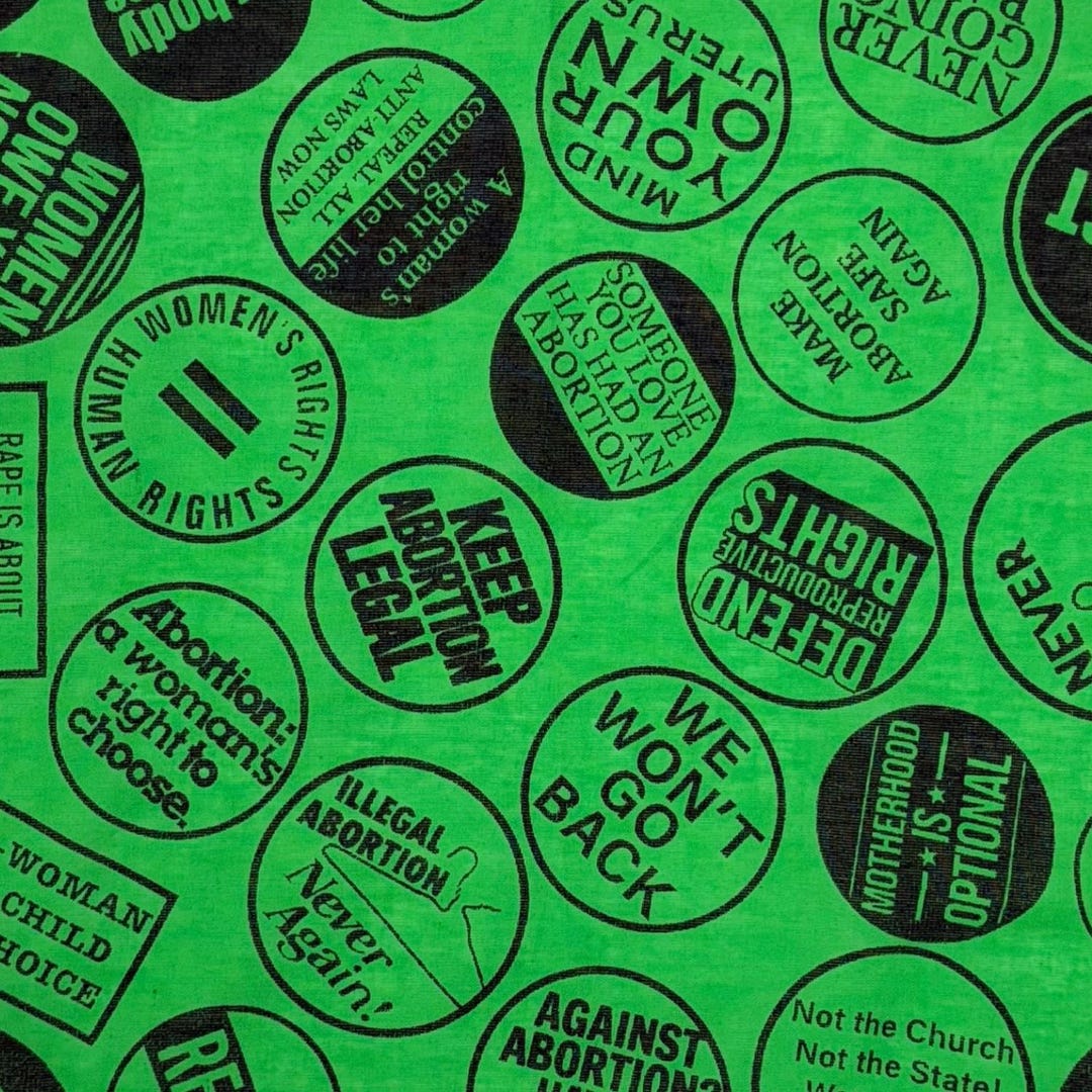 Pro Choice Feminist Bandana – Green Protest Scarf for Abortion Rights ...