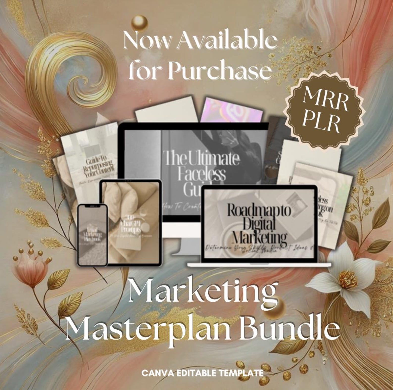 Marketing Masterplan Bundle Digital Business Guides, Private Label ...