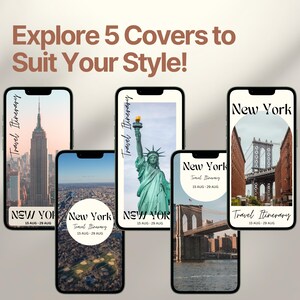 New York Travel Itinerary Digital Template Travel Planner Schedule Trip ...