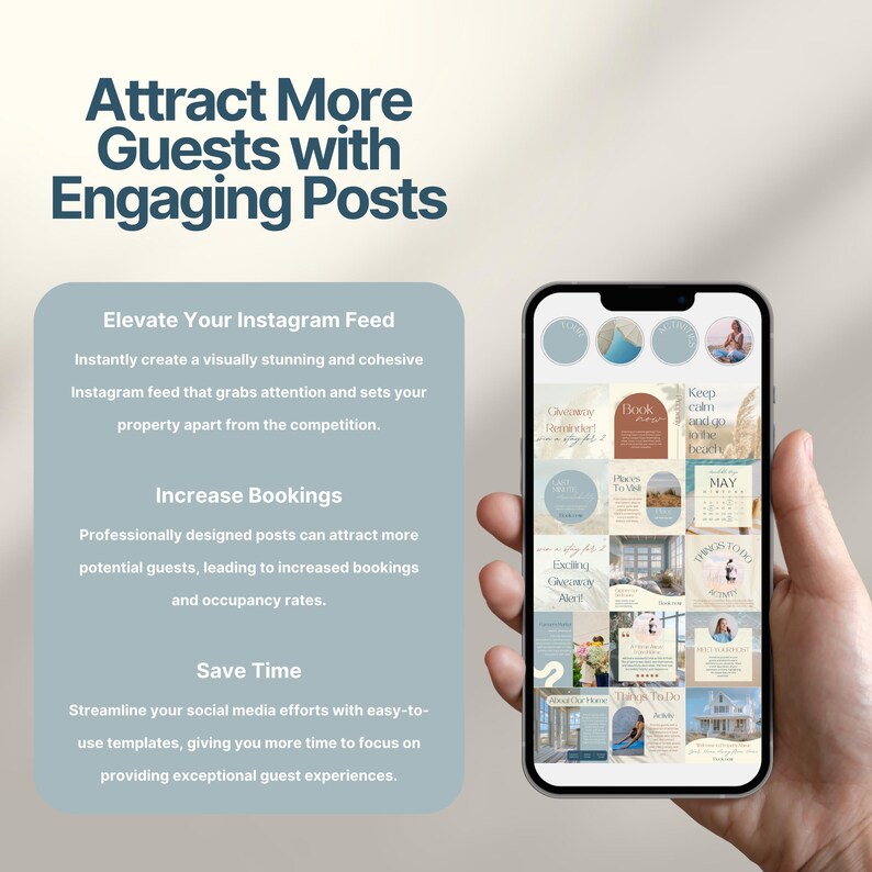 Airbnb Instagram Template Bundle: Social Media Posts, Stories ...