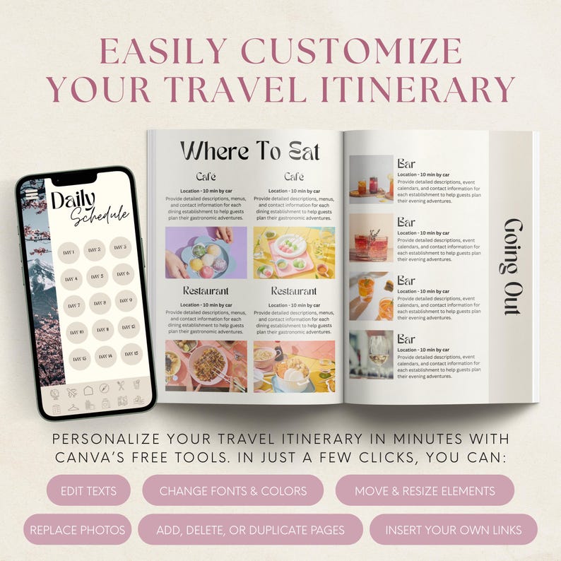 Japan Travel Itinerary Template: 40-page Travel Guide, Family Trip ...