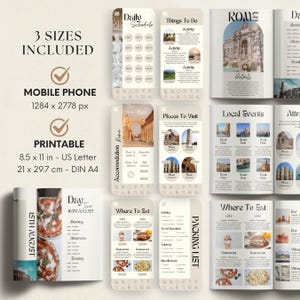 Italy Travel Itinerary Template: 40-page Trip & Vacation Planner ...
