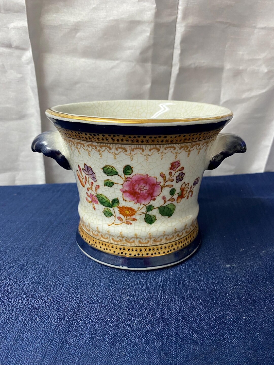 Vintage Hua Ping Tang Zhi Floral Porcelain Hula Cache Pot - Etsy