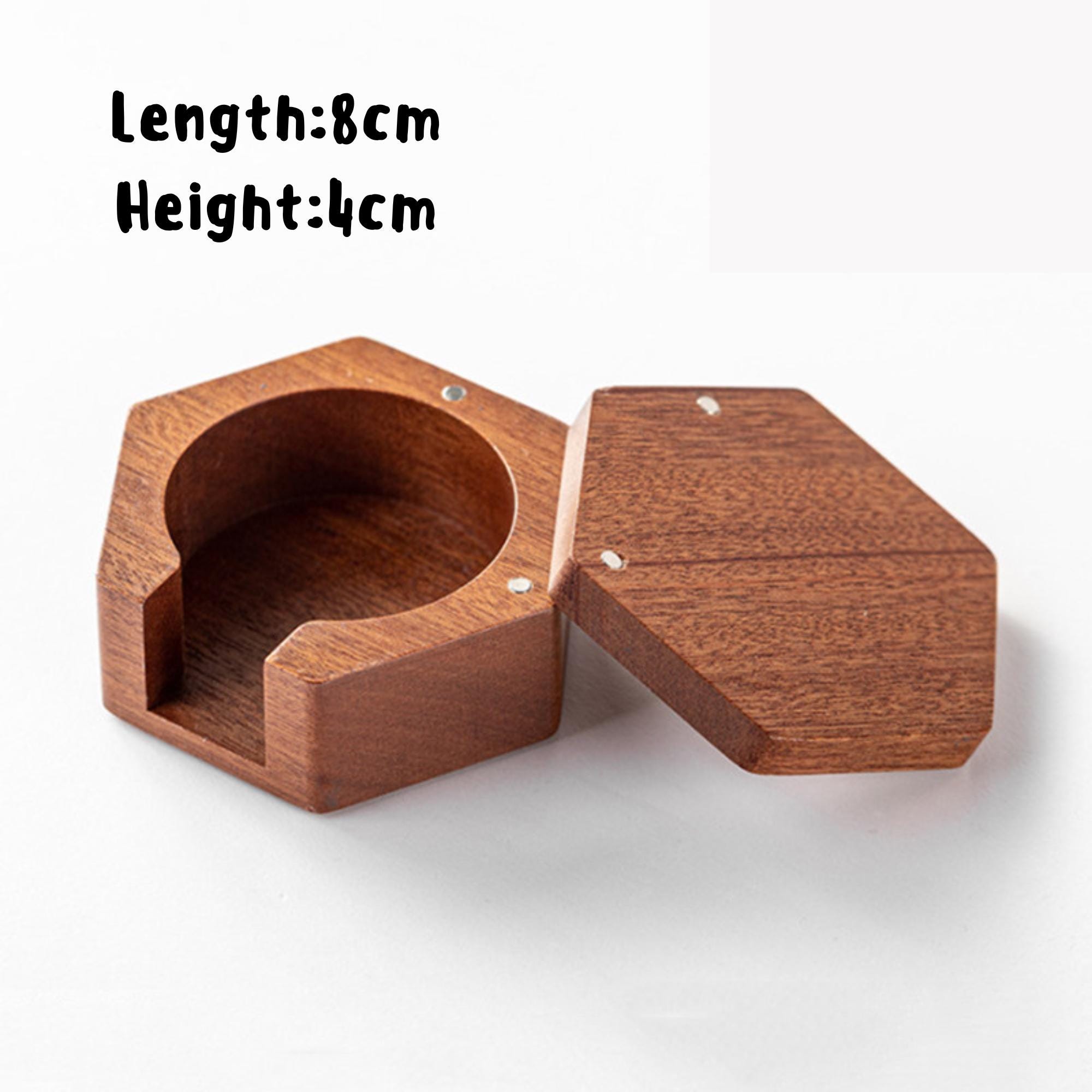 Hexagon Wood Coffee Filter Holder With Lid | 51/53/58mm Filter Paper ...