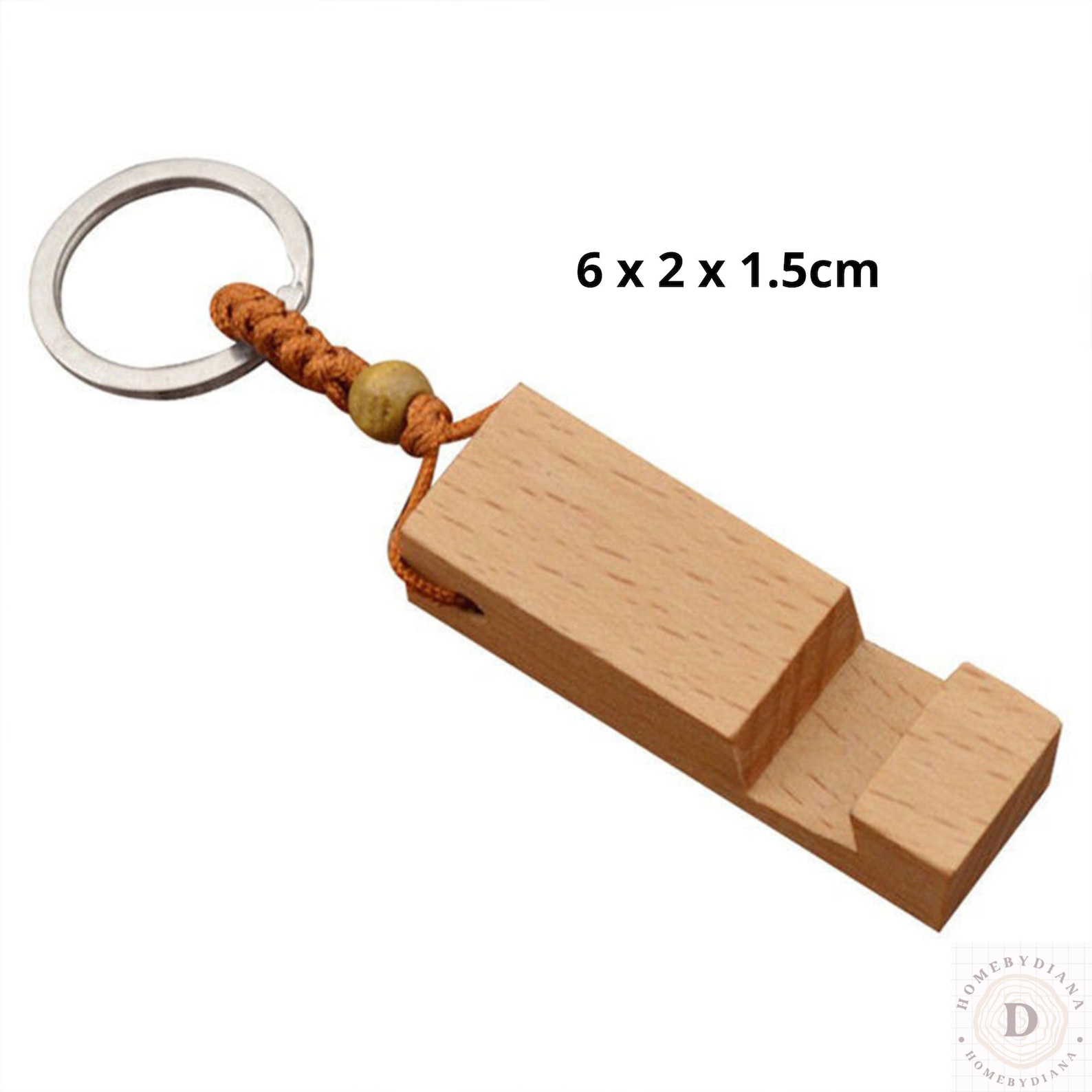 Wooden Phone Stand Keychain - Compact, Travel-friendly, Multifunctional ...