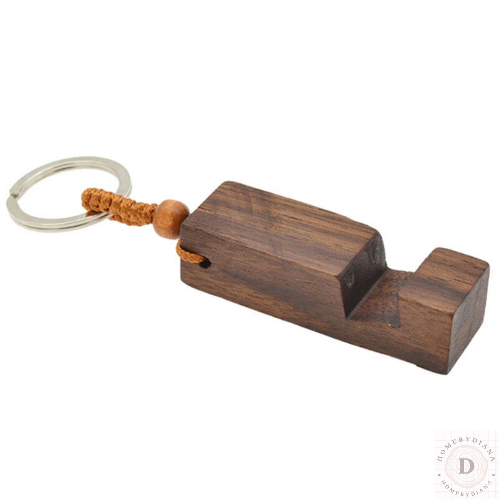 Wooden Phone Stand Keychain - Compact, Travel-friendly, Multifunctional ...