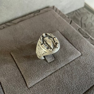 Virgin Mary Ring, Sterling Silver Our Lady of Grace Ring, Miraculous ...