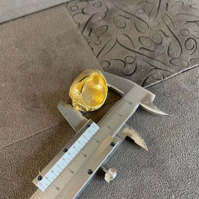 Horus Anubis Ring, 14K Real Gold Ankh Signet Ring, Mythology Jewelry ...