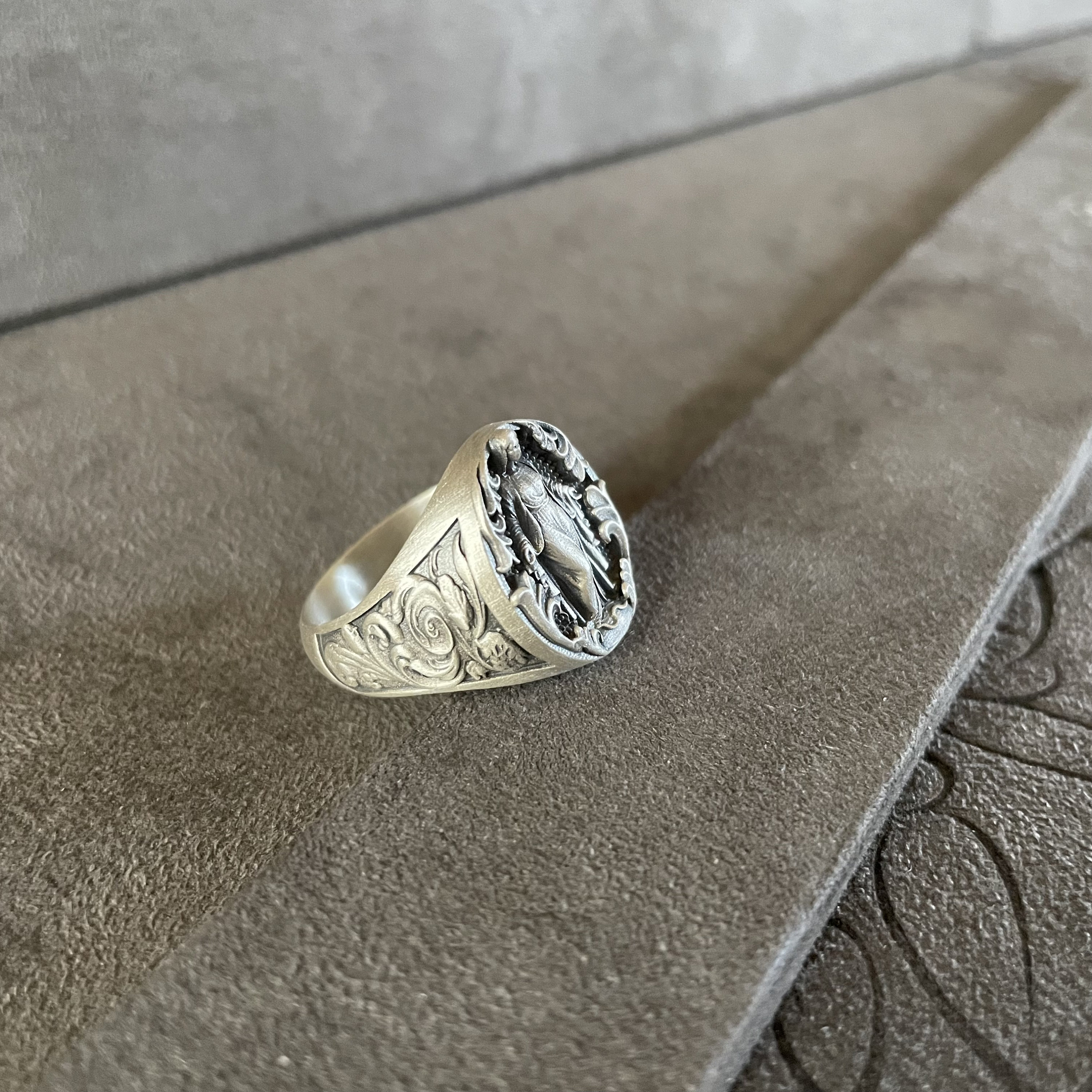 Virgin Mary Ring, Sterling Silver Our Lady of Grace Ring, Miraculous ...