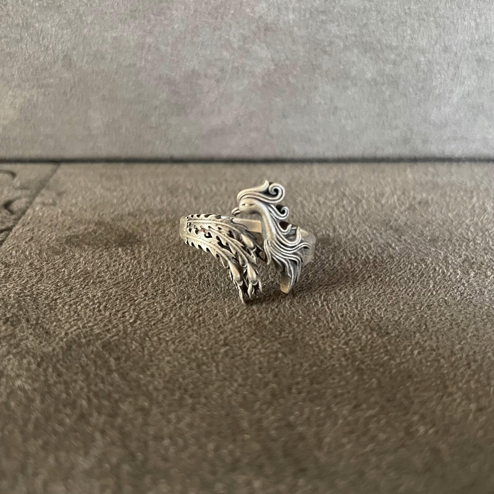 Sterling Silver Phoenix Ring, Fire Bird Mythology Band, Gift for Men ...