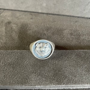 Bear Ring, Sterling Silver Roaring Bear Ring, Wild Bear Jewelry ...