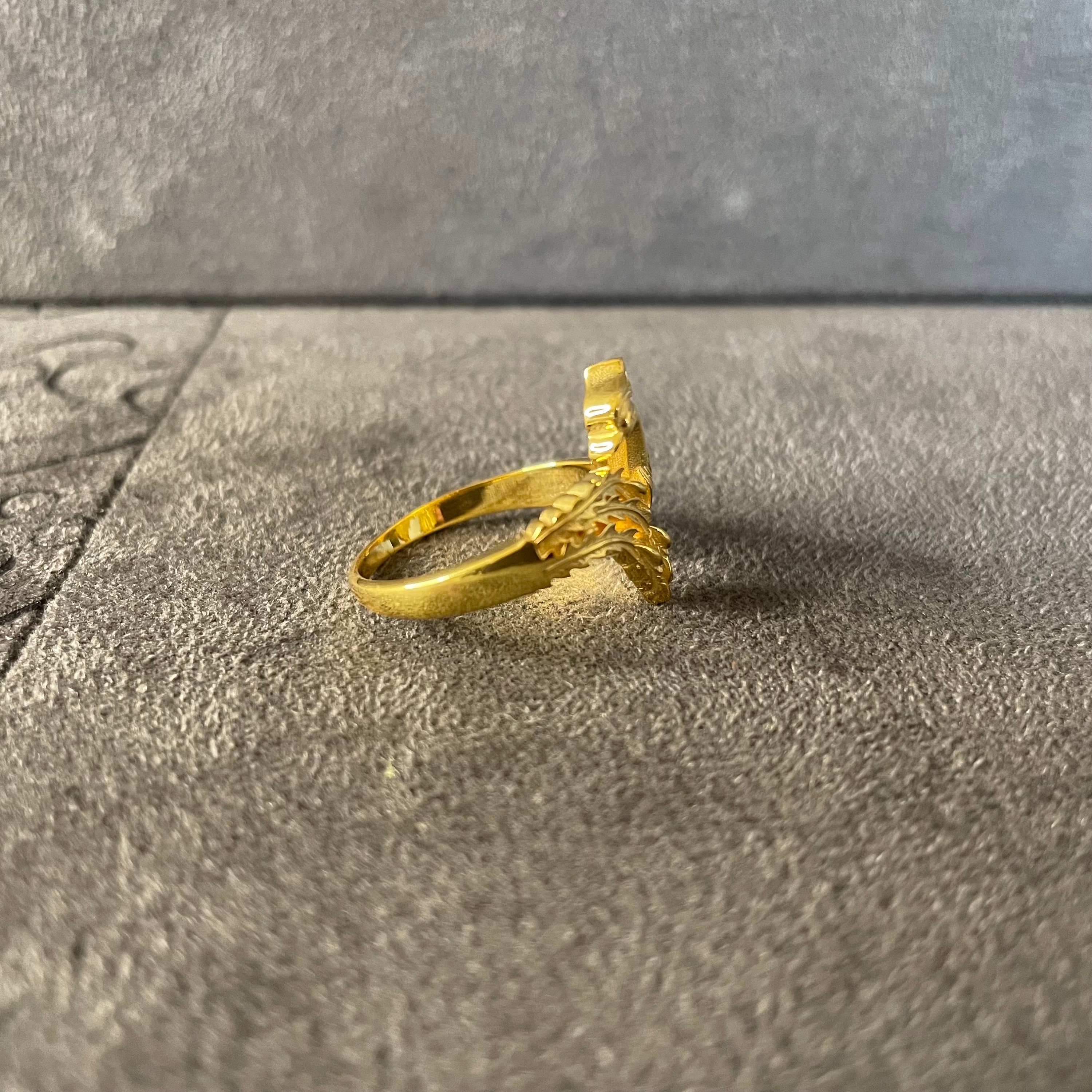 Phoenix Ring, Real Gold Fire Bird Ring, Mythology Ring for Best Friend ...