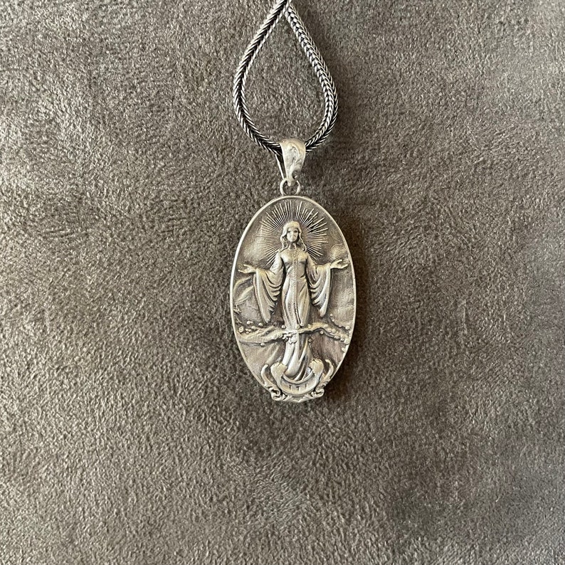 Life and Death Pendant, Sterling Silver Double Sided Necklace, Grim ...