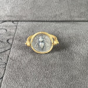 Replica Coin Bee Ring, Silver Ancient Bee Ring, Greek Jewelry, Sacred ...