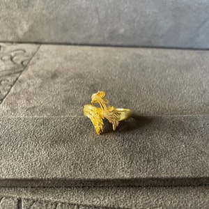 Phoenix Ring, 14K Real Gold Fire Bird Ring, Mythology Ring for Best ...