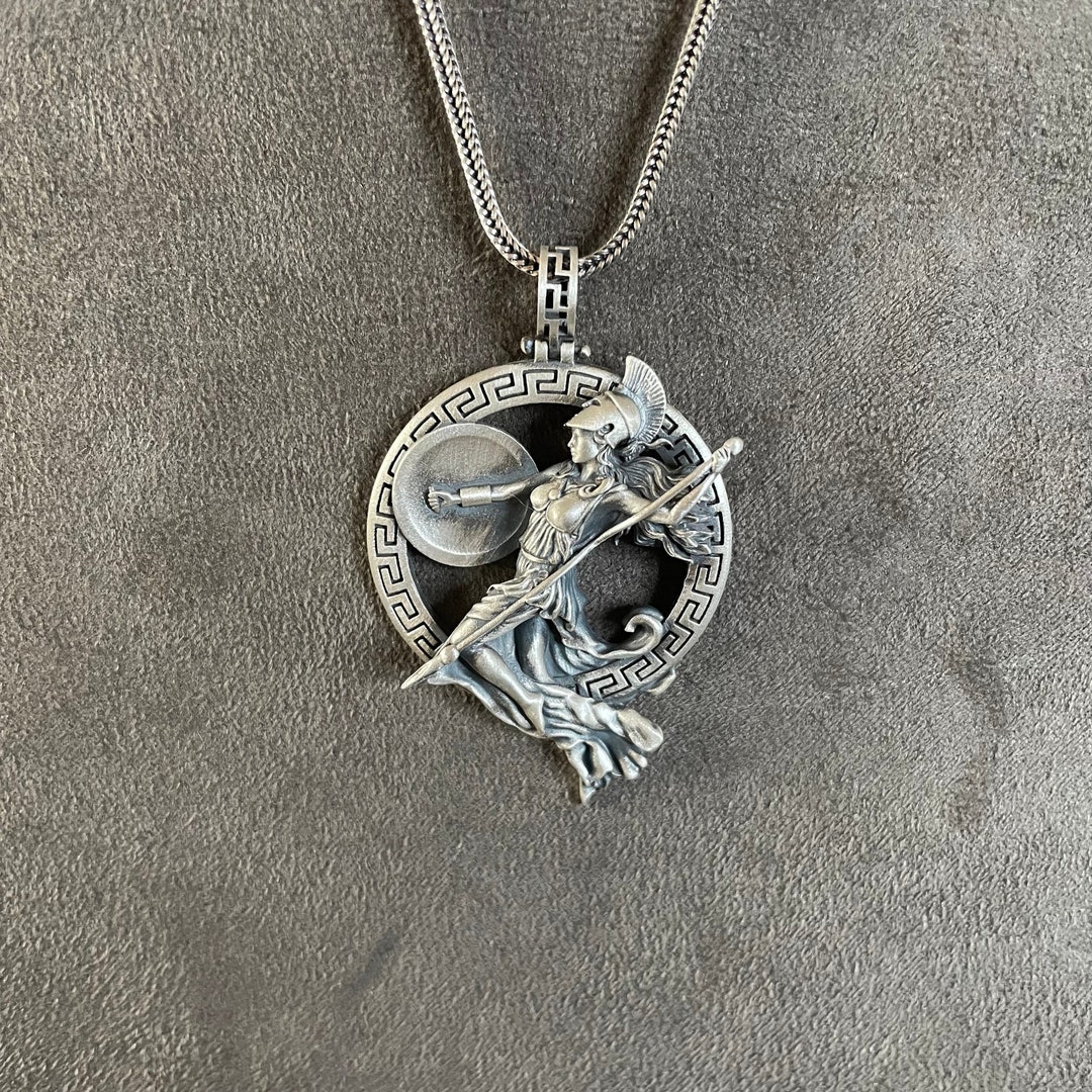 Goddess Athena Pendant, Sterling Silver Greek Goddess Roman Mythology ...