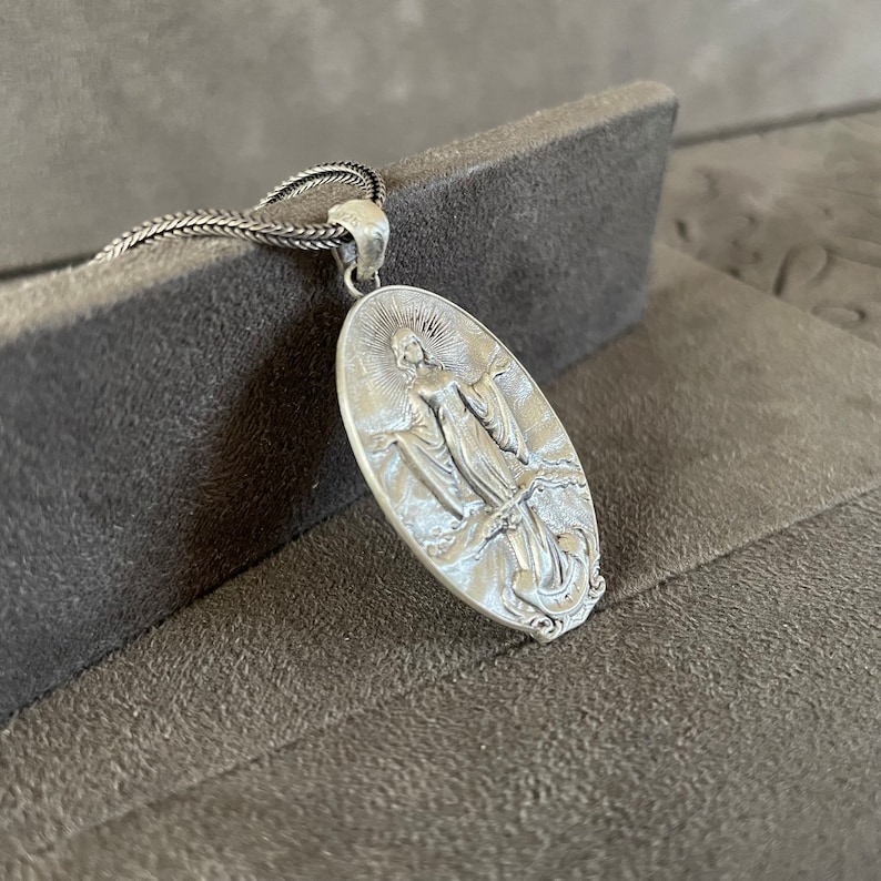 Life and Death Pendant, Sterling Silver Double Sided Necklace, Grim ...