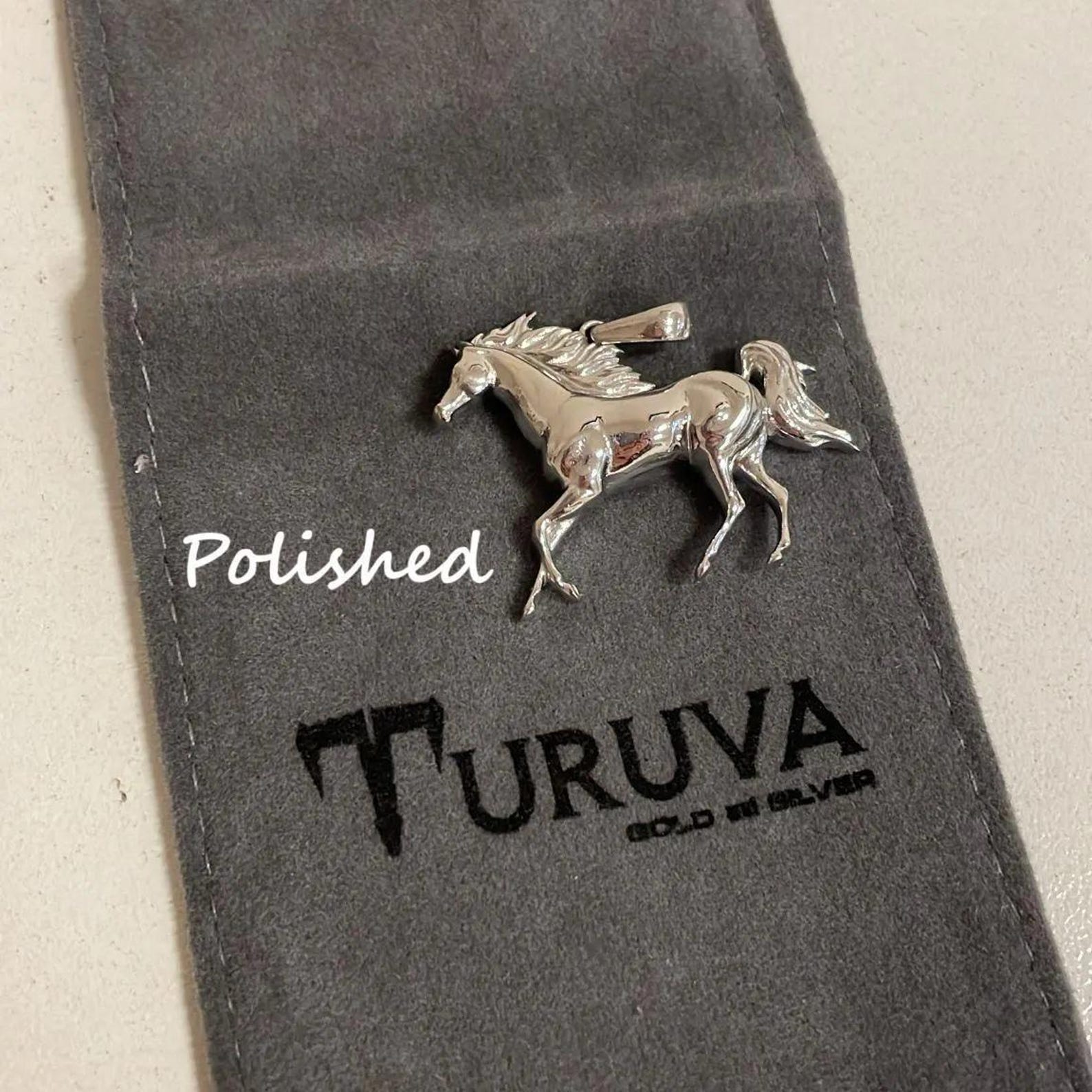 Sterling Silver Running Horse Necklace, Prancing Mane Detail, Animal ...