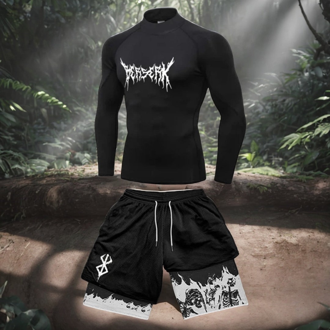 Berserk-themed Anime Dry Fit Compression Set Long Sleeve Shirt and ...