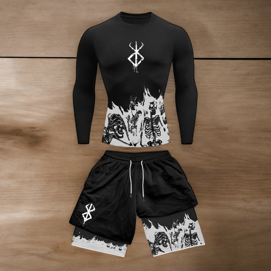 Berserk-themed Anime Dry Fit Compression Set Long Sleeve Shirt and ...