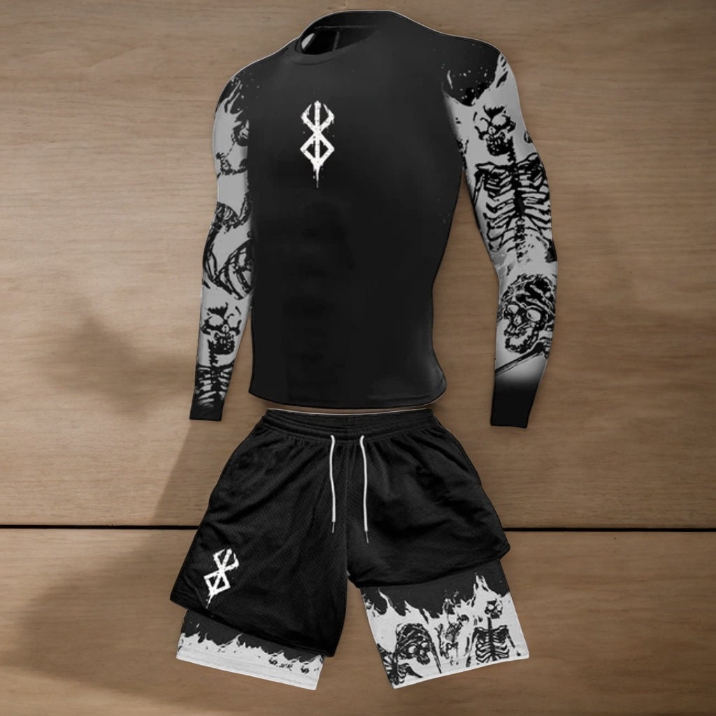 Berserk-themed Anime Dry Fit Compression Set Long Sleeve Shirt and ...