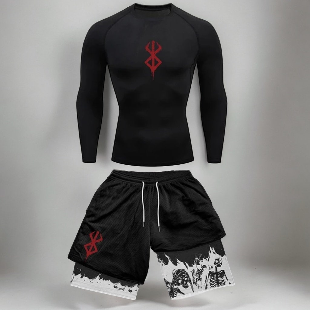 Berserk-themed Anime Dry Fit Compression Set Long Sleeve Shirt and ...