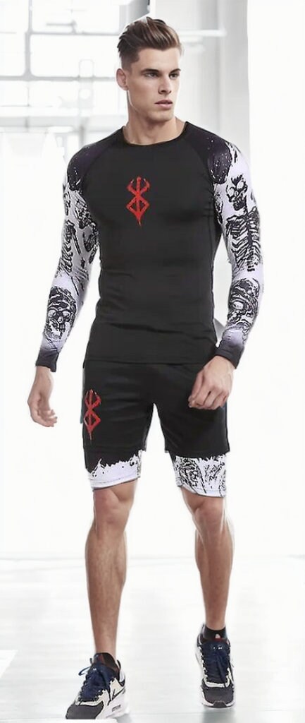 Berserk-themed Anime Dry Fit Compression Set Long Sleeve Shirt and ...