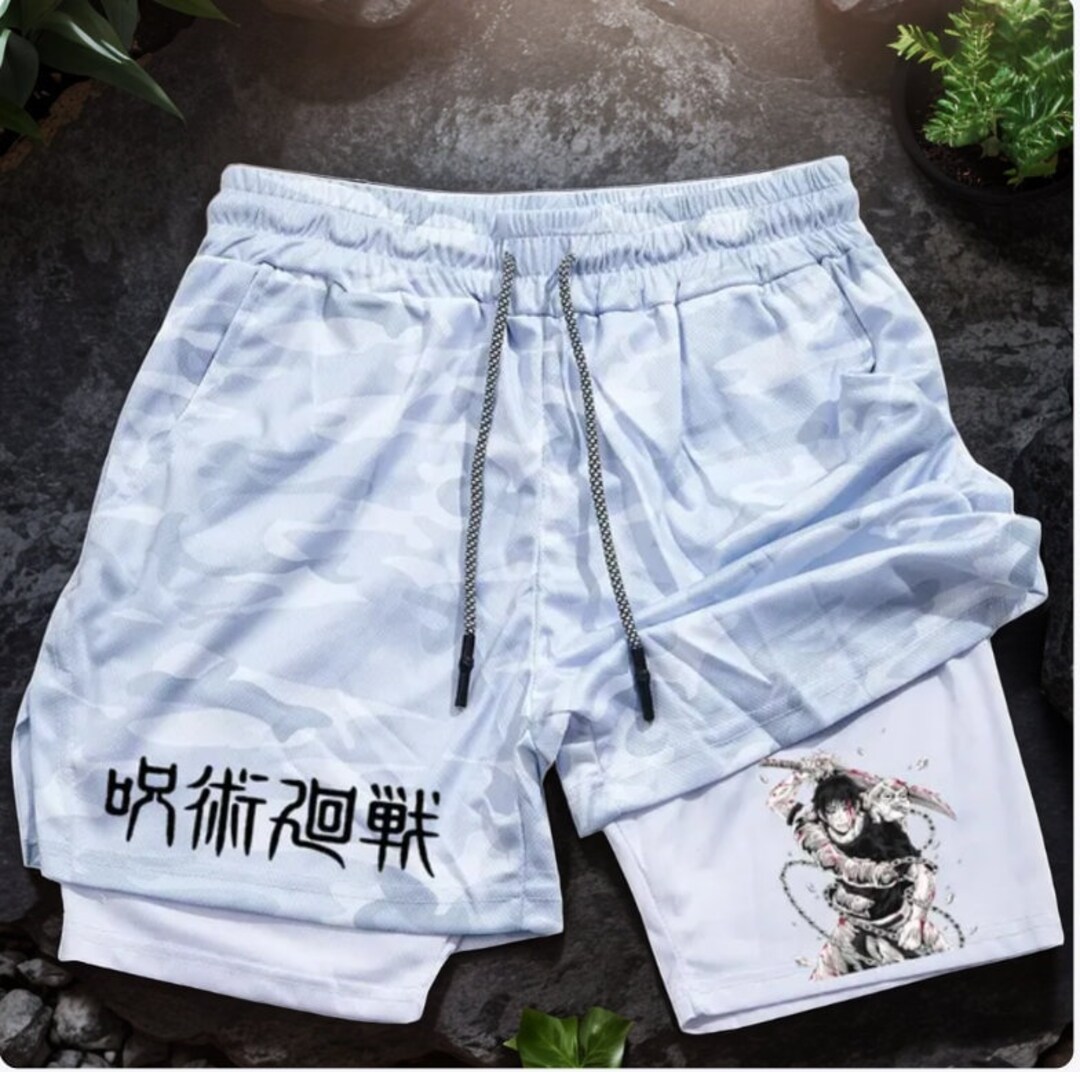 JJK Anime Toji Inspired Men's Graphic Compression Gym Shorts: Quick Dry ...