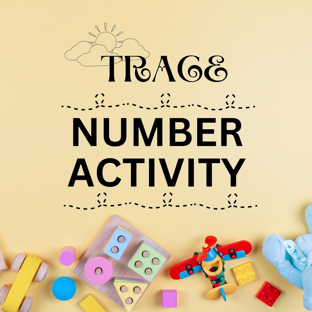 Number Tracing Activity Worksheet, Handwriting Practice, Preschool ...