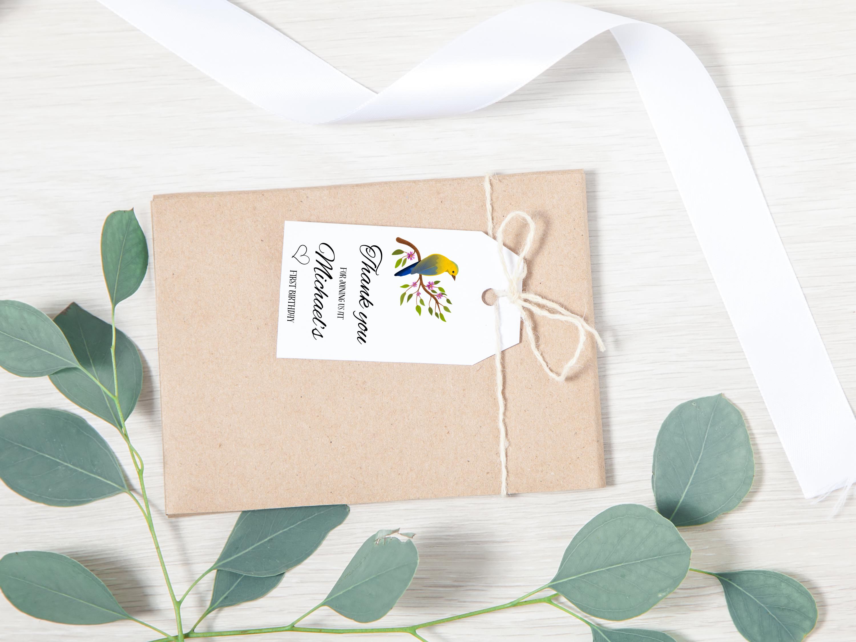 Printable Thank You for Coming to My First Birthday Tags, Personalized ...