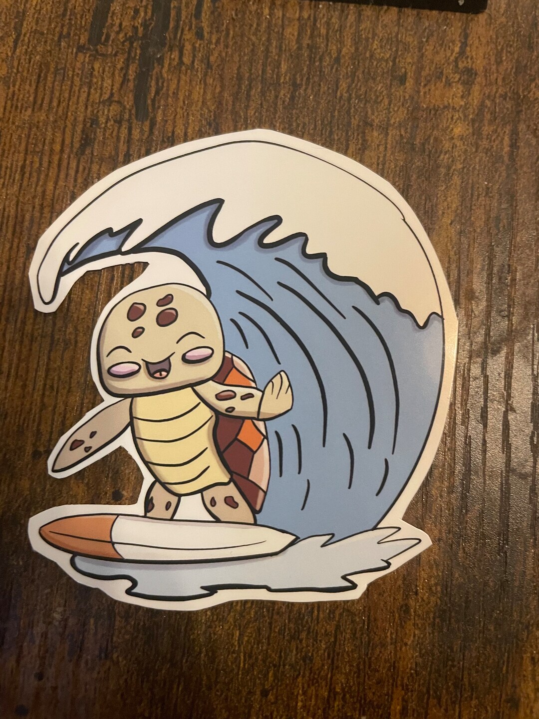 Surfing Sea Turtle Sticker - Etsy