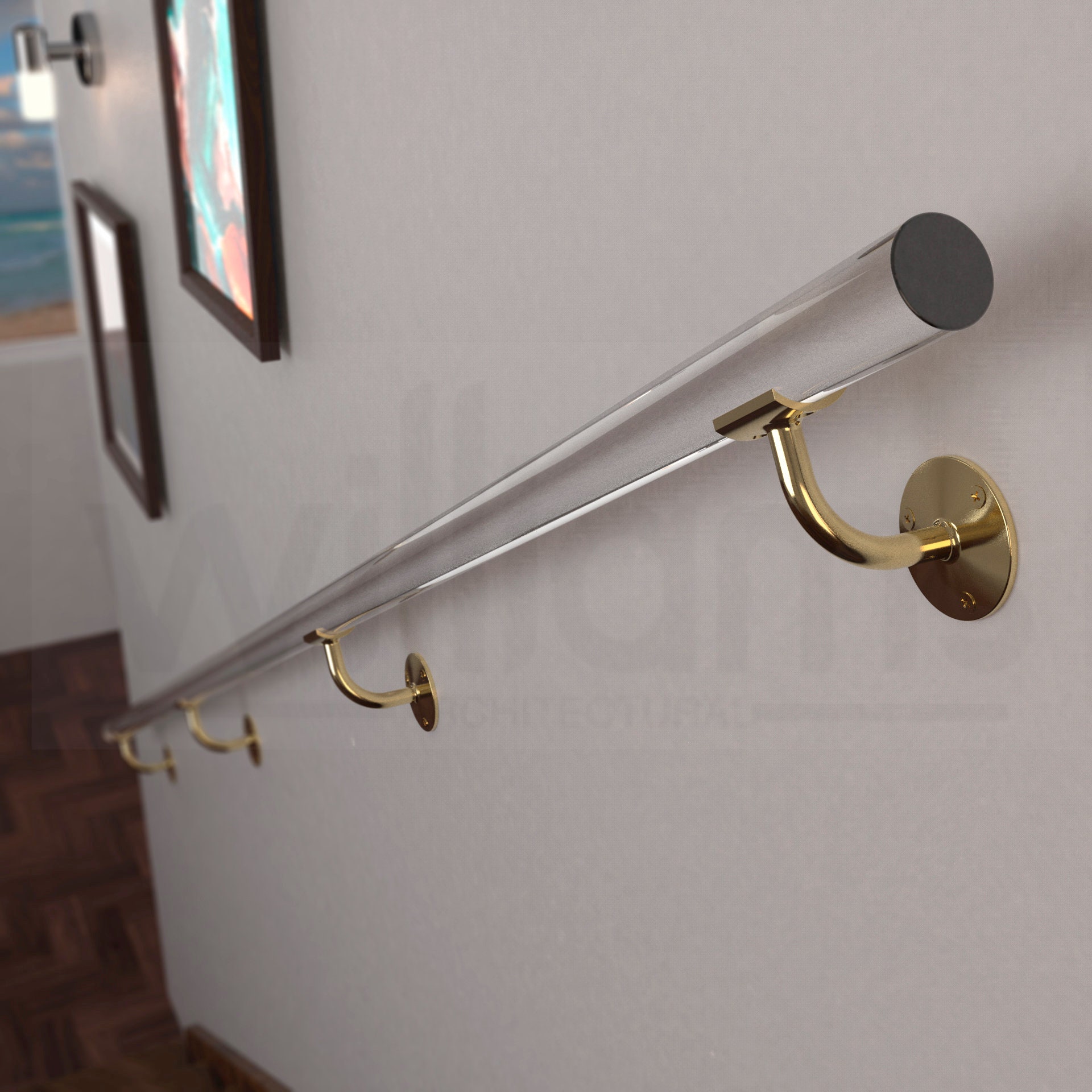 Lucite Handrail Kit With Saddle Bracket - Etsy