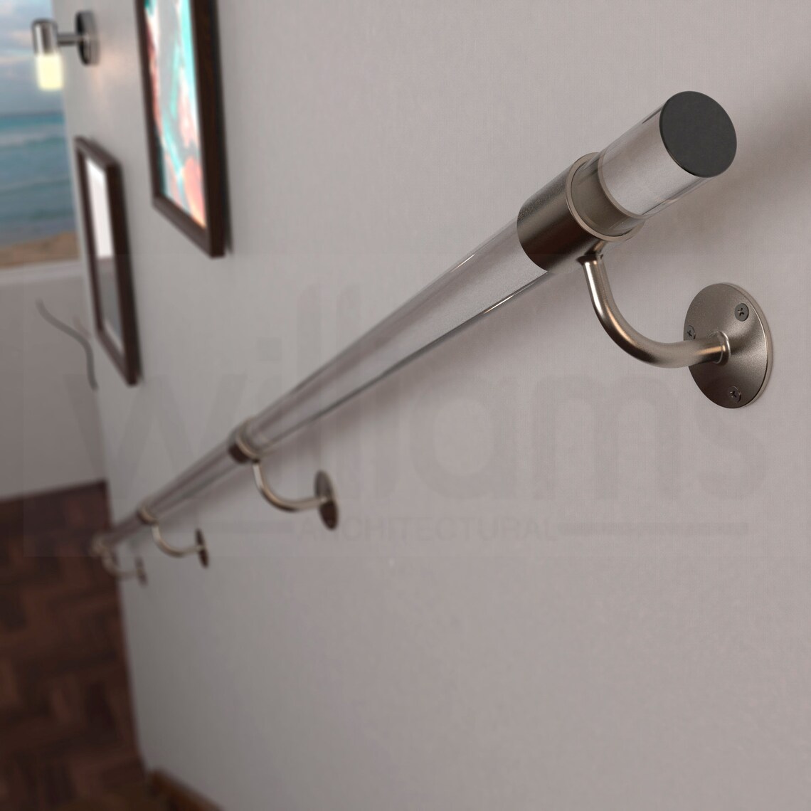 Lucite Handrail Kit With Loop Bracket - Etsy