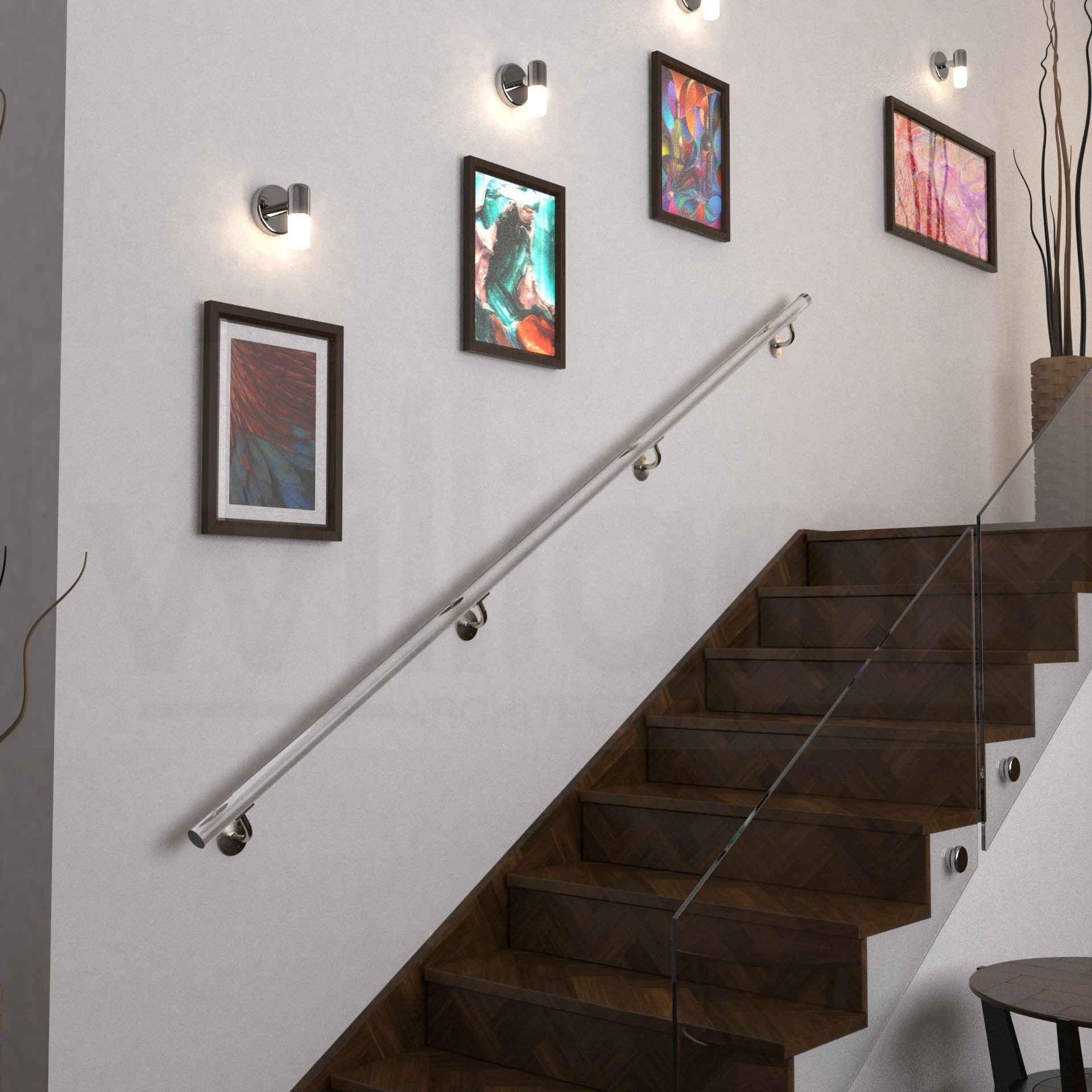 Lucite Handrail Kit With Saddle Bracket - Etsy