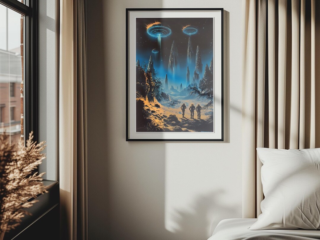 Bioluminescent Extraterrestrial Life Alien Moon Colony Art Gas Giant ...