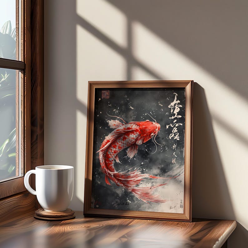 Photorealistic Anime Koi Fish Art | Watercolor Airbrush Painting ...