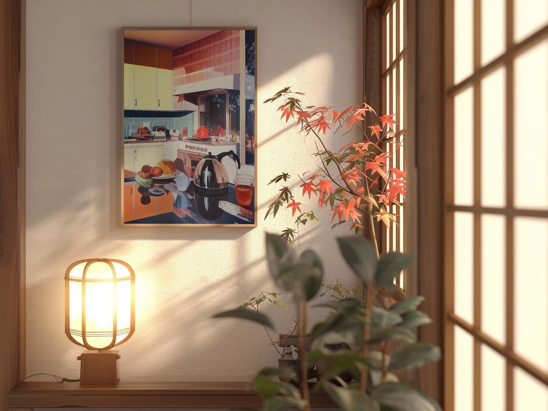 Domestic Life Art Poster | Vibrant Colors | Exaggerated Consumerism ...