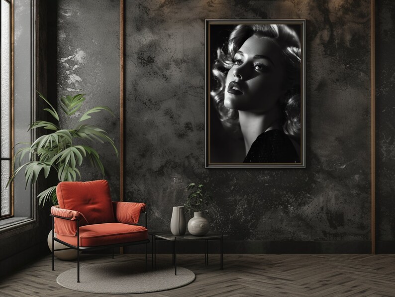 Vintage Film Noir Inspired Poster Photorealistic Style Black and White ...